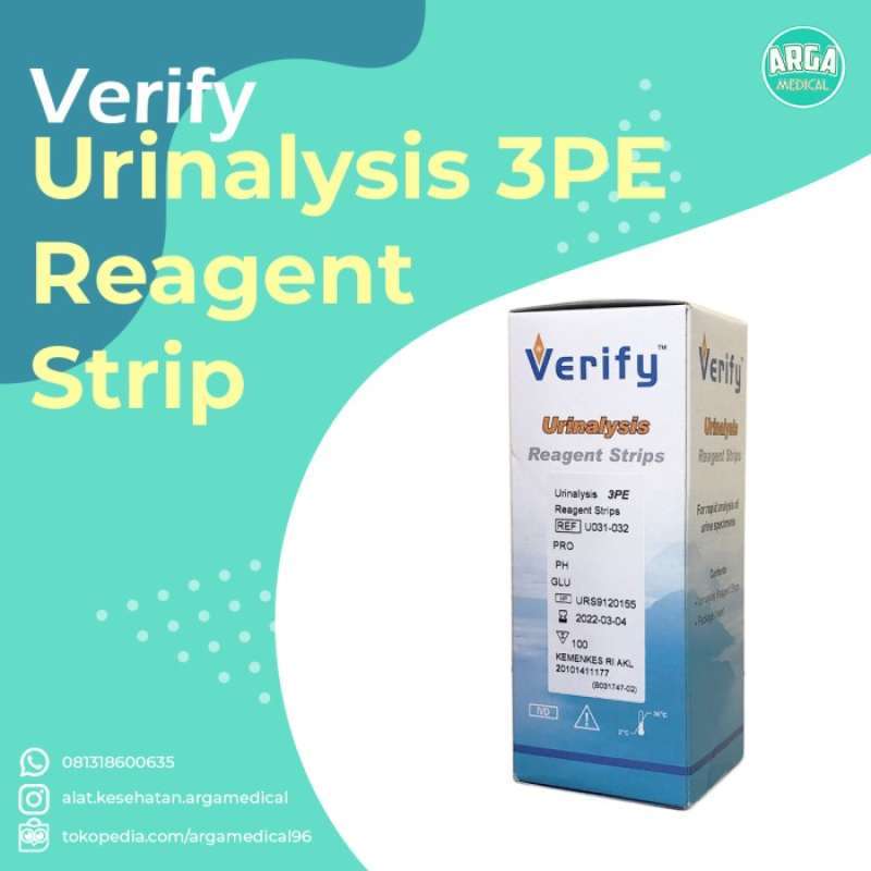 Promo Verify Urinalysis Strips 3 Parameter Diskon 23% di Seller Redo ...