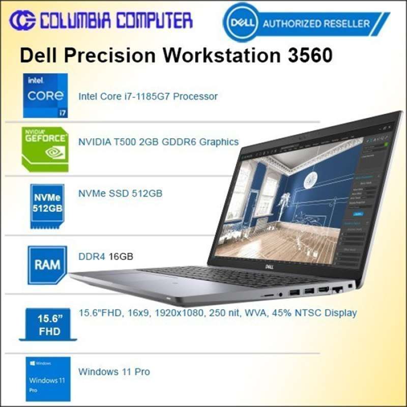 Jual Dell Precision 3560 I7-1185g7 16gb 512gb Nvidia-t500 15.6fhd Win ...