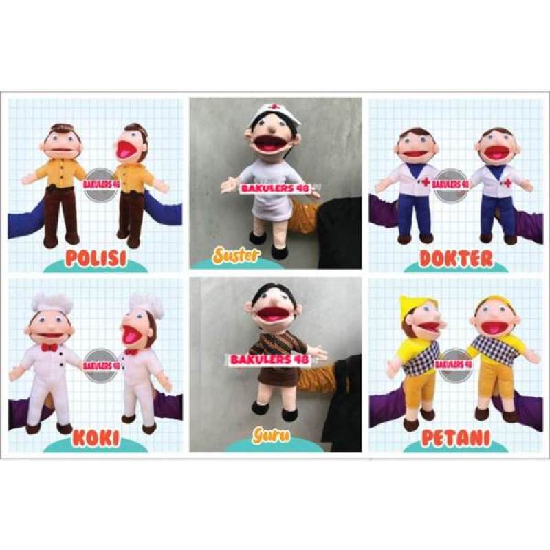 Jual Boneka Tangan Puppet 50 Cm Aneka Profesi Peraga Dongeng Hand ...