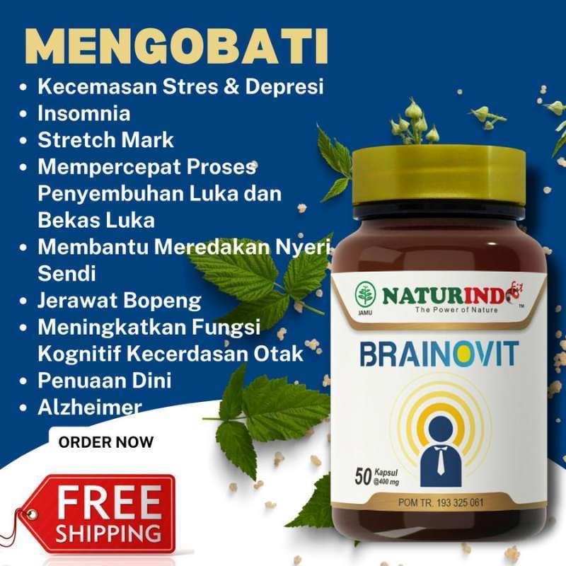 Jual Jamu Obat Herbal Brainovit Ekstrak Pegagan Strechmark Kecerdasan ...