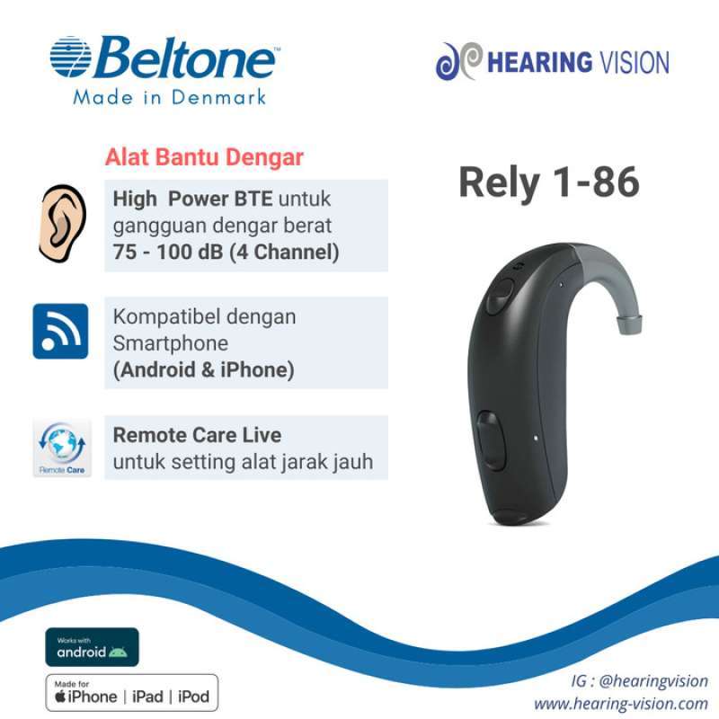Promo Alat Bantu Dengar Beltone - Rely 1 86 BTE High Power (Hearing Aid ...