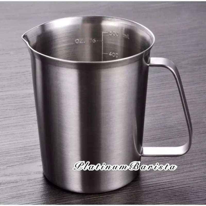 Jual Top kualitas sus304 Milk jug 500ml pitcher gelas ukur gelas takar stainless di Seller ...