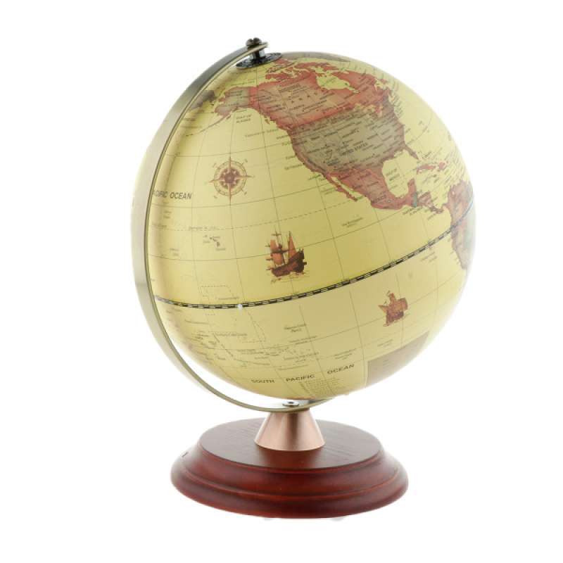 Jual World Globe Atlas Map With Swivel Stand Geography Educational Toy ...