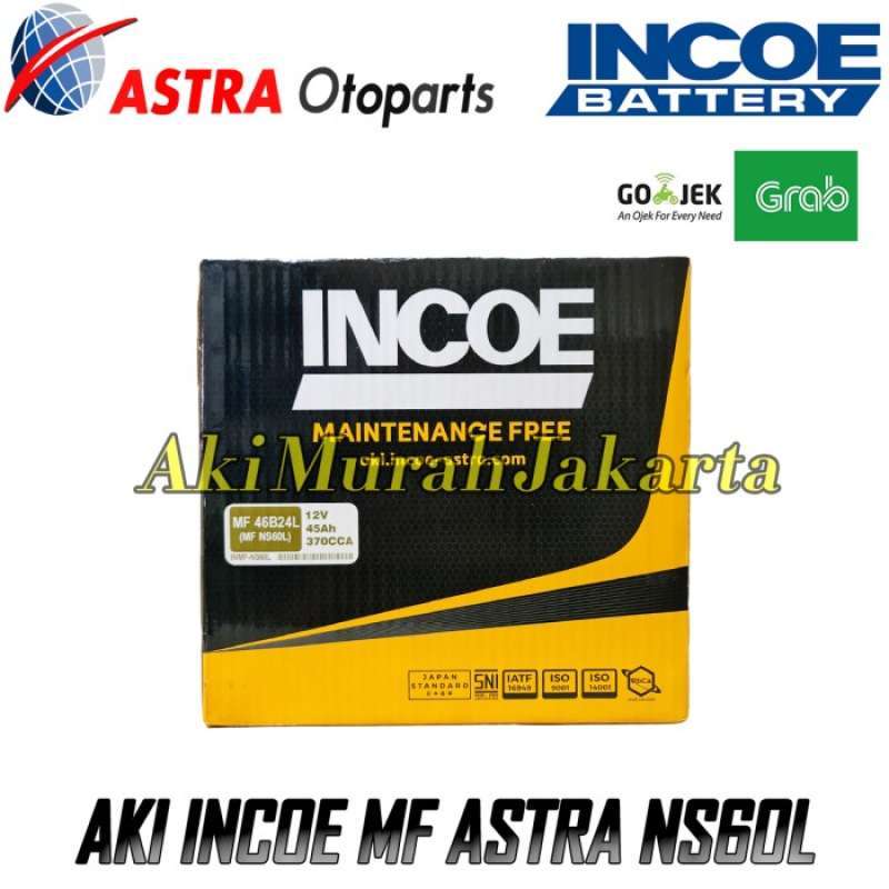 Promo Aki Mobil INCOE MF Astra NS60L (Maintenance Free) Aki Kering 45Ah ...