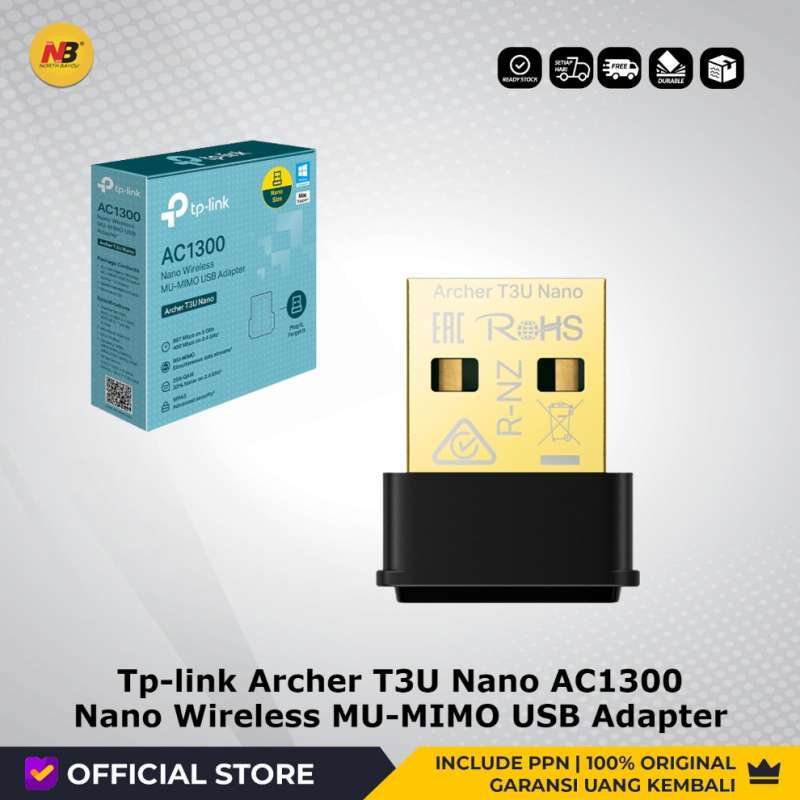 Jual Tp link Archer T3U Nano AC1300 Nano Wireless MU-MIMO USB Adapter ...