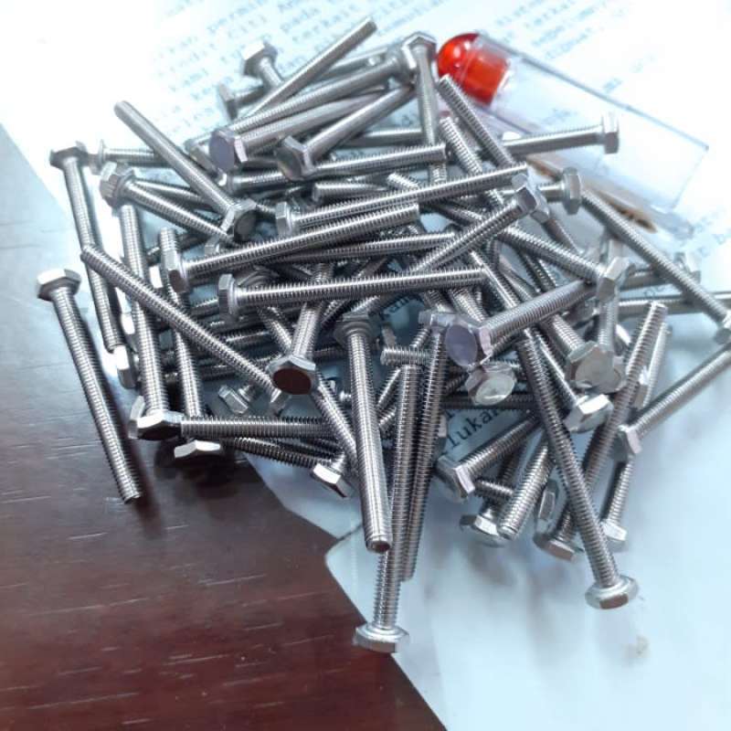 Jual Baru baut mur stainless m3 x 30 baut 3 x 30 baut kecil baut anti ...