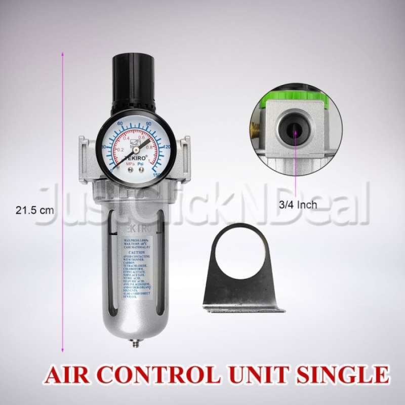 Promo Tekiro Air Control Unit 3/4 Inch Filter Regulator Tabung ...