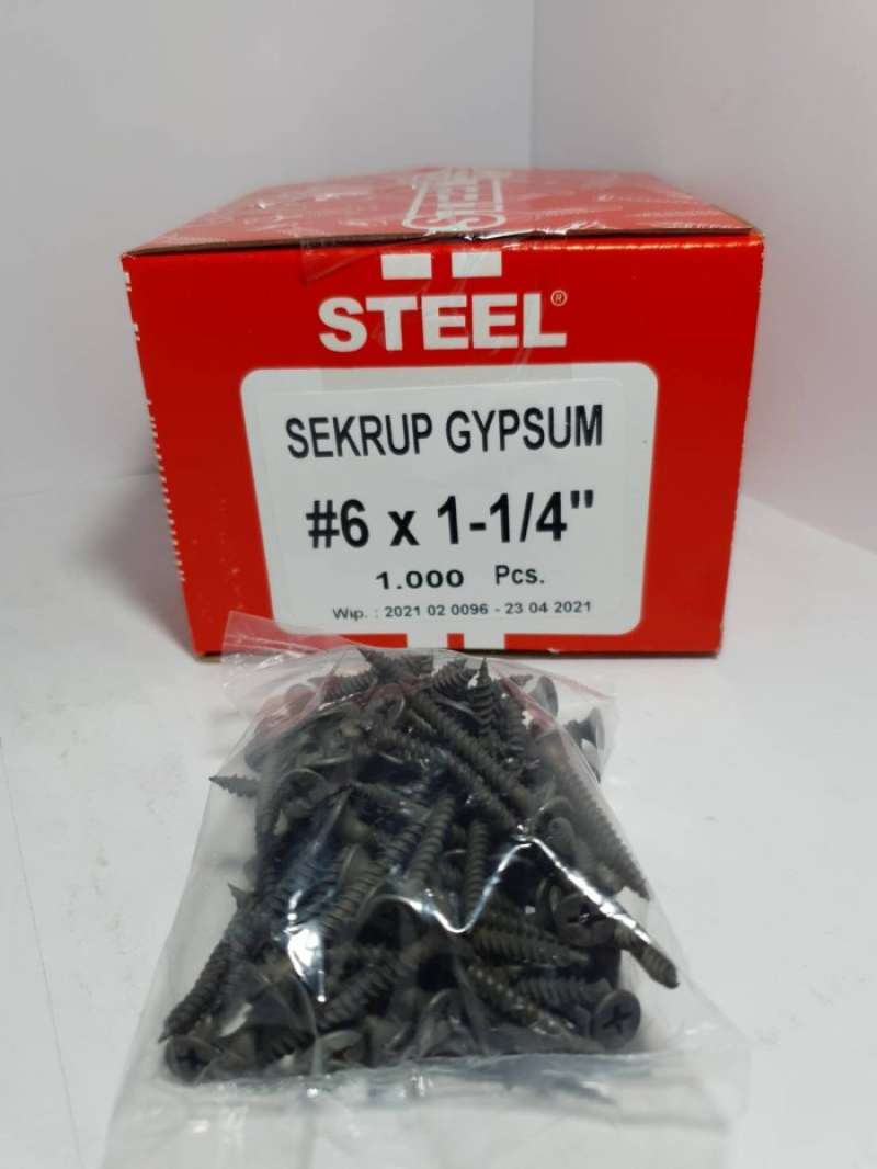 Promo Skrup Drywall 6X1-1/4 Lion Per Kotak // Skrup Gypsum Patta Diskon ...