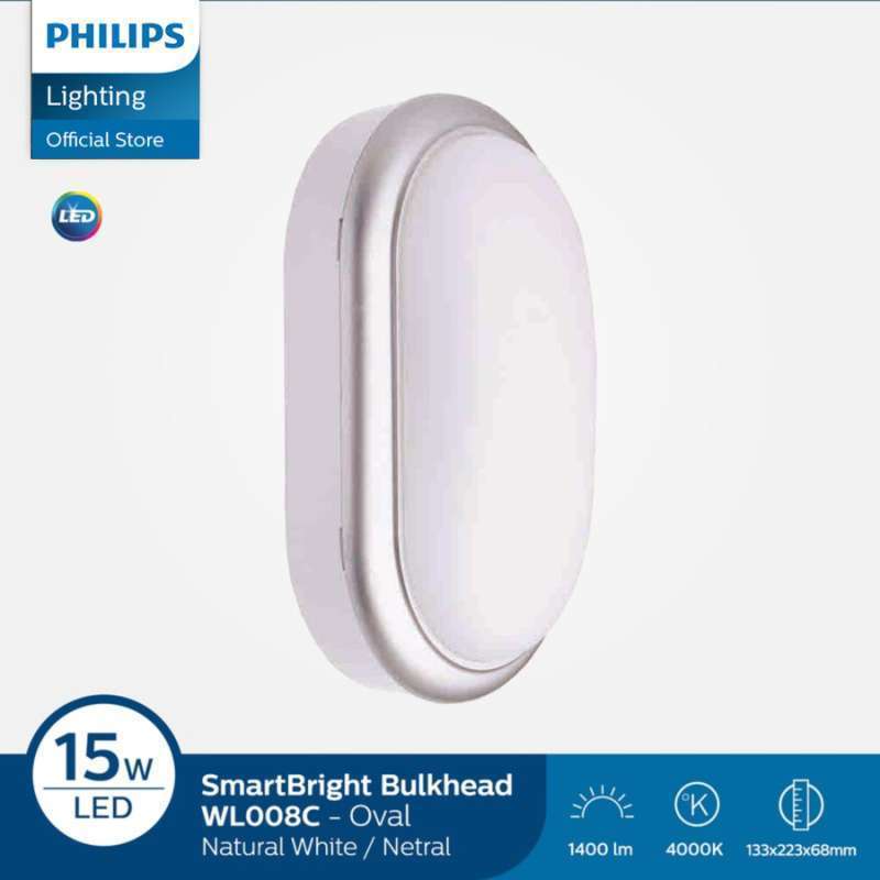 Promo Philips Smartbright Bulkhead Wl008c Led10 Netral White Oval W ...