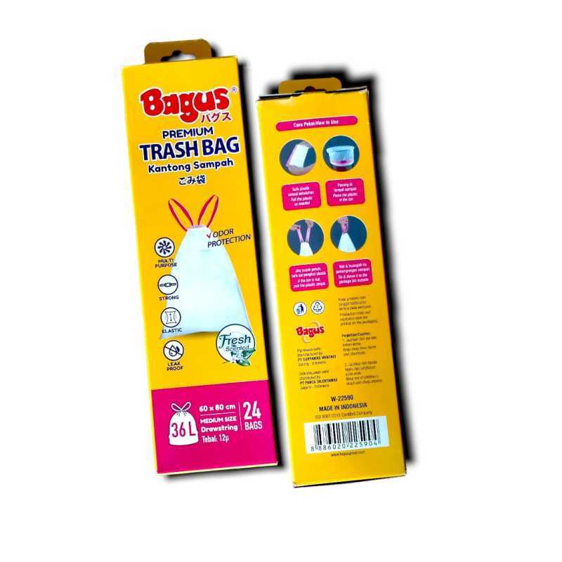 Jual KANTONG PLASTIK SAMPAH BAGUS PREMIUM TRASH BAG MEDIUM 36 L ISI 24 ...