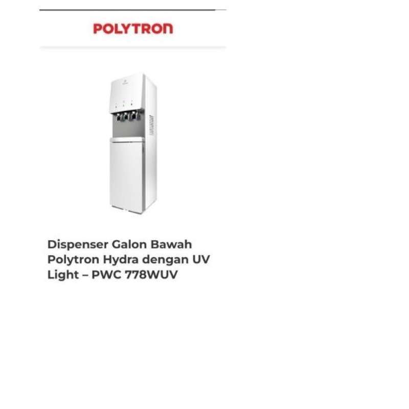Jual Dispenser Polytron Pwc 778 Wuv Original, Murah & Diskon Juli 2024 ...