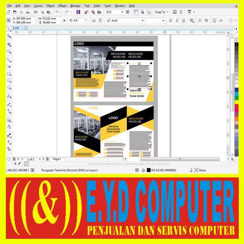 Desain Brosur Corel Draw