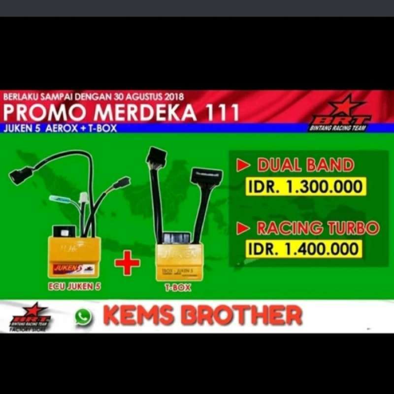 Promo Ecu Brt Aerox Juken 5 Plus T Box Tipe Dualband Diskon 23% di ...