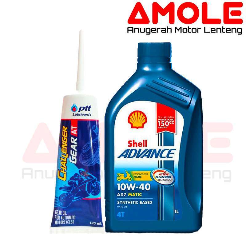 Jual Oli Shell Ax7 Matic 10w-40 1l Dan Oli Gardan Bundling Di Seller ...