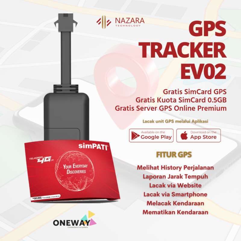 Jual Gps Tracker Motor Mobil Oneway Ow-ev02 [2g] Di Seller Nazara ...