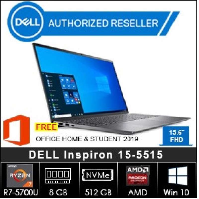 Jual Dell Inspiron 15-5515 (ryzen 7-5700/8gb/512ssd/win11 + Ohs) 1years ...