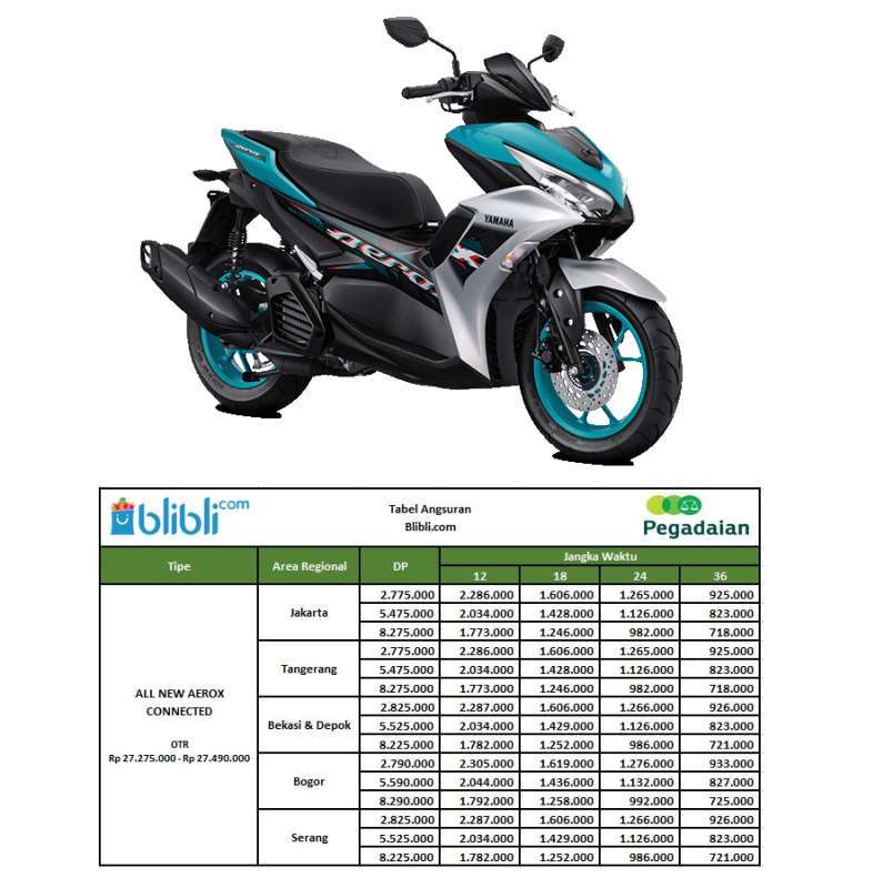 Jual Pegadaian - [DP] Yamaha All New Aerox 155 Connected Version Sepeda ...