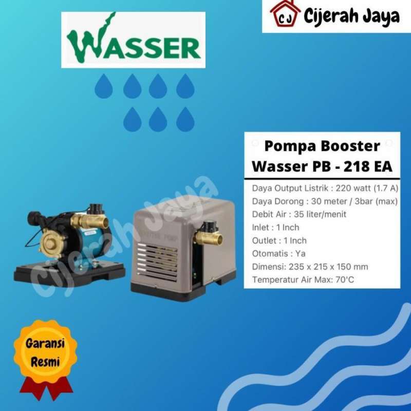 Jual Mesin Pompa Air Pendorong Wasser PB 218 EA Booster Pump WASSER PB218EA di Seller Cijerah ...