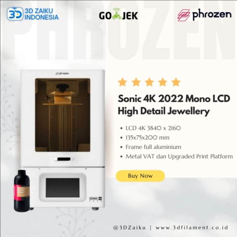 Jual Phrozen Dental 3D Printer Sonic 4K 2022 Resin Ultra High Detail di ...