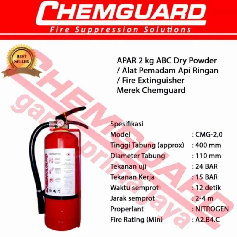 Promo APAR CHEMGUARD 2 KG POWDER PEMADAM API BUBUK FIRE EXTINGUISHER ...