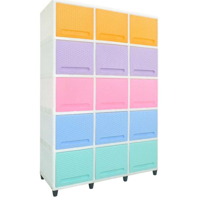 Jual LEMARI PLASTIK CLUB FLIP SUSUN 5 TRIPLE 15 PINTU SERBAGUNA di ...