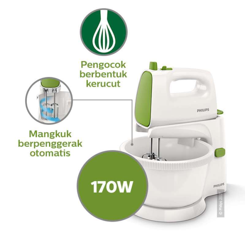 Jual Mixer Philips HR1559 Stand Mixer 5 Speed HR-1559 - HIJAU di Seller ...