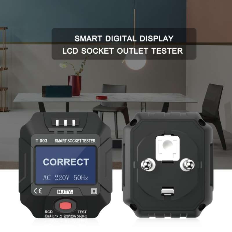 Promo Socket Tester Uji Kelistrikan Grounding Meter Colokan 220v ...