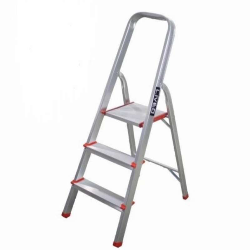 Promo tangga lipat aluminium 3 steps LIVEO LV-103 (60cm) Diskon 23% di ...