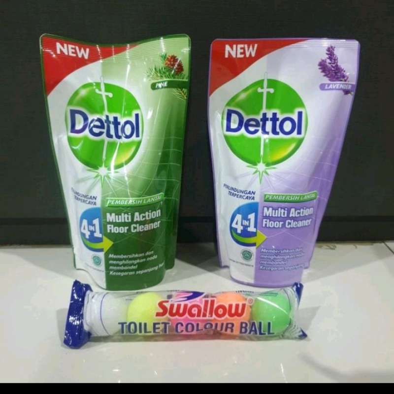 Jual Dettol Pembersih Lantai Lavender & Pine 700ml & Swallow Kapur ...