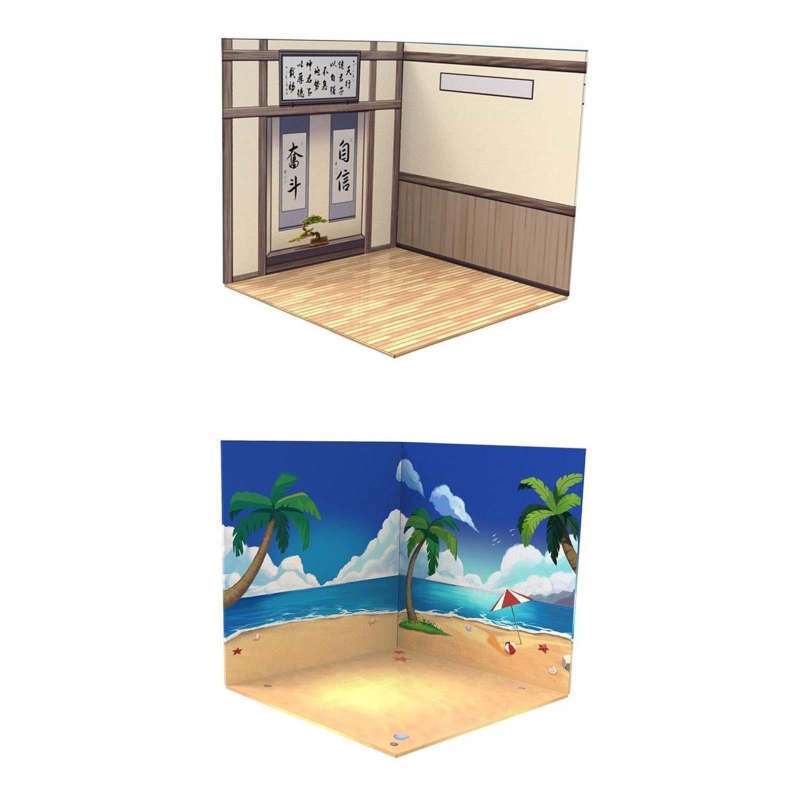 Promo 2x 1:12 Scale Action Figures Backdrop Collection Layout Scenes ...