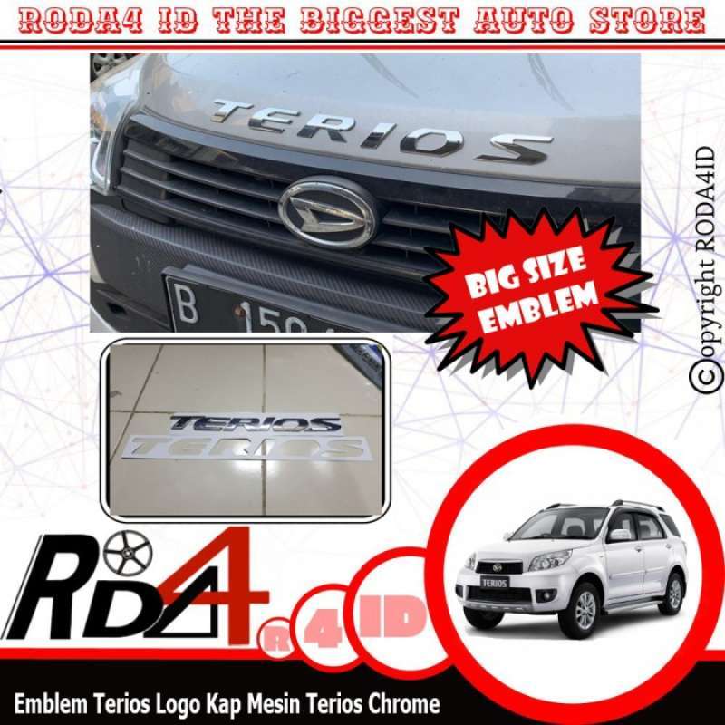 Promo BIG SIZE Emblem Terios Logo Kap Mesin Terios Chrome Diskon 33% di ...