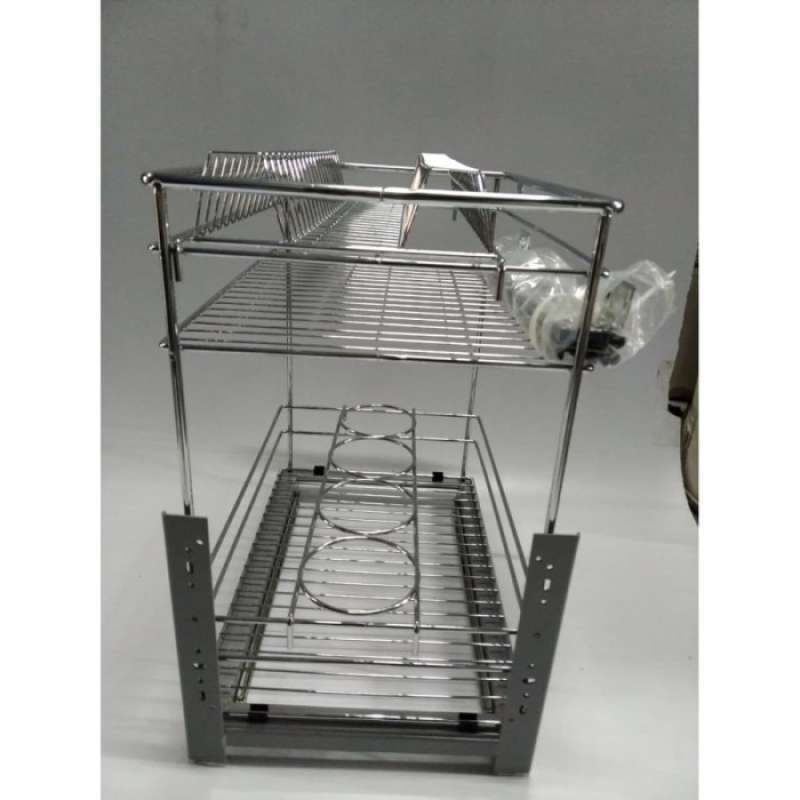 Promo Rak Piring Kitchen Set Rak Botol Gelas Tarik Model Vitco 29021F ...