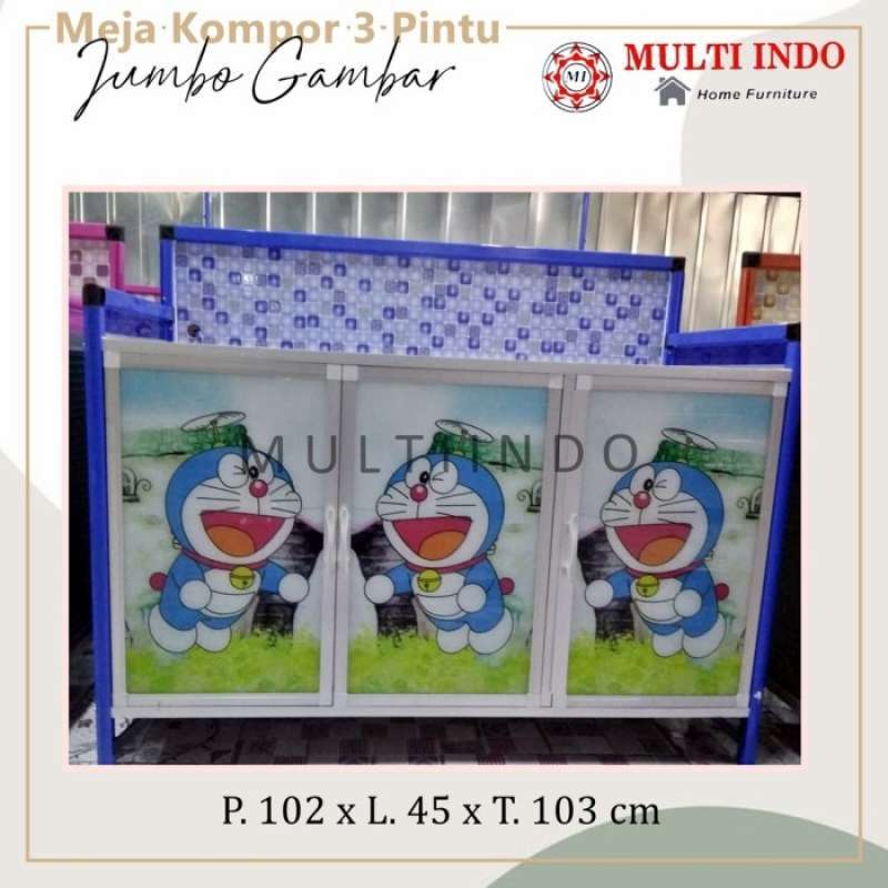 Promo Meja Kompor Jumbo Gambar Airbrush Multi 3 Pintu Diskon 23% di ...