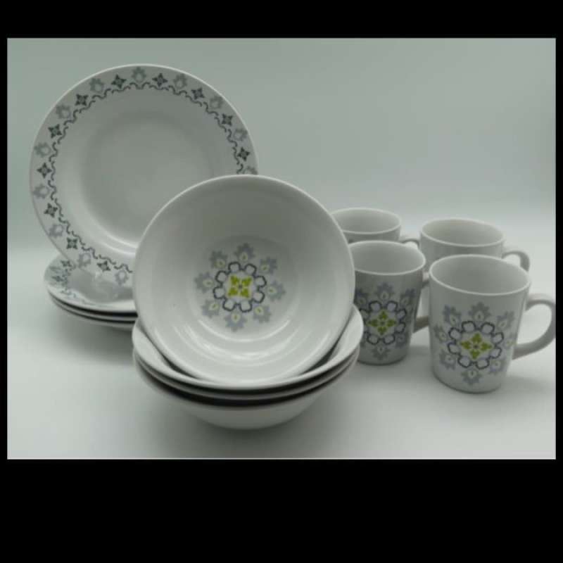 Promo Piring Makan Set/Piring Makan Motif Batik Diskon 23% di Seller ...