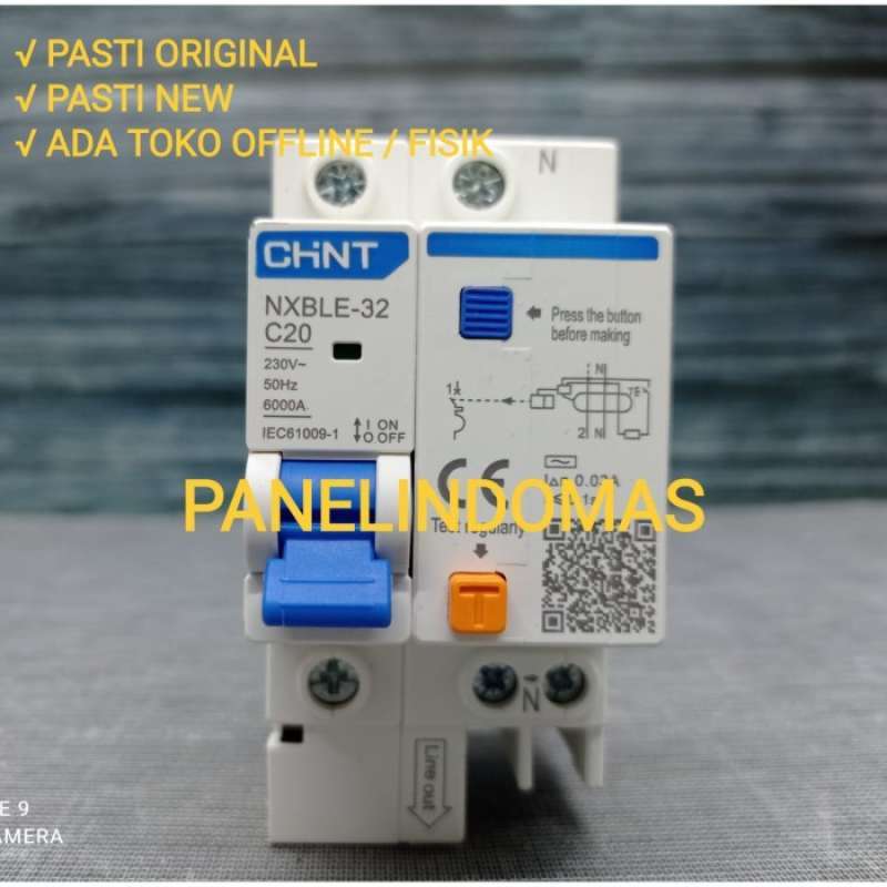 Promo Rccb Elcb Rcbo + Mcb Chint Nxble-32 Nxble32 1P+N 16A 6Ka Diskon 23% di Seller BERKAH RAMAI ...