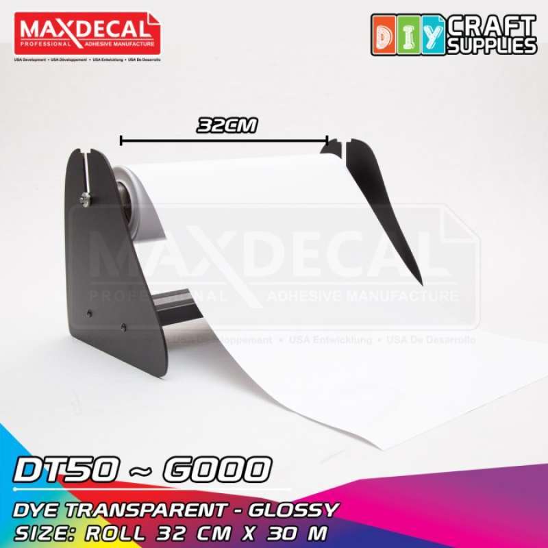 Jual Stiker Vinyl Transparent PET Inkjet Coating A3 Roll 32cm x 30m ...