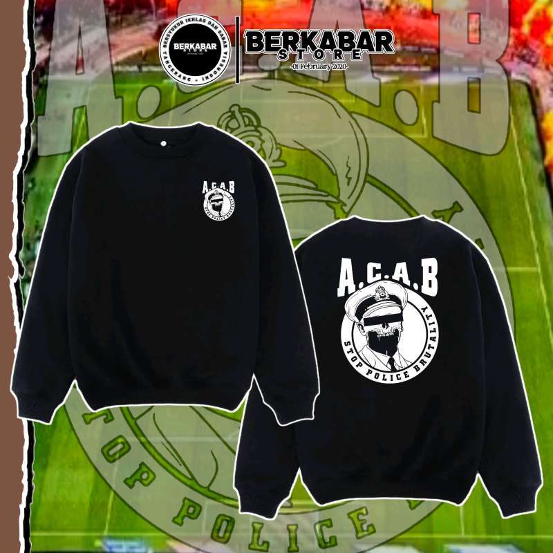 Promo Kaos Ultras Hooligans Acab - Stop Police Brutality •BerkabarStore ...