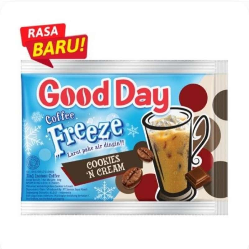 Jual Kopi Good Day Coffee Freeze Cookies N Cream Sachet - 30 Gr ...