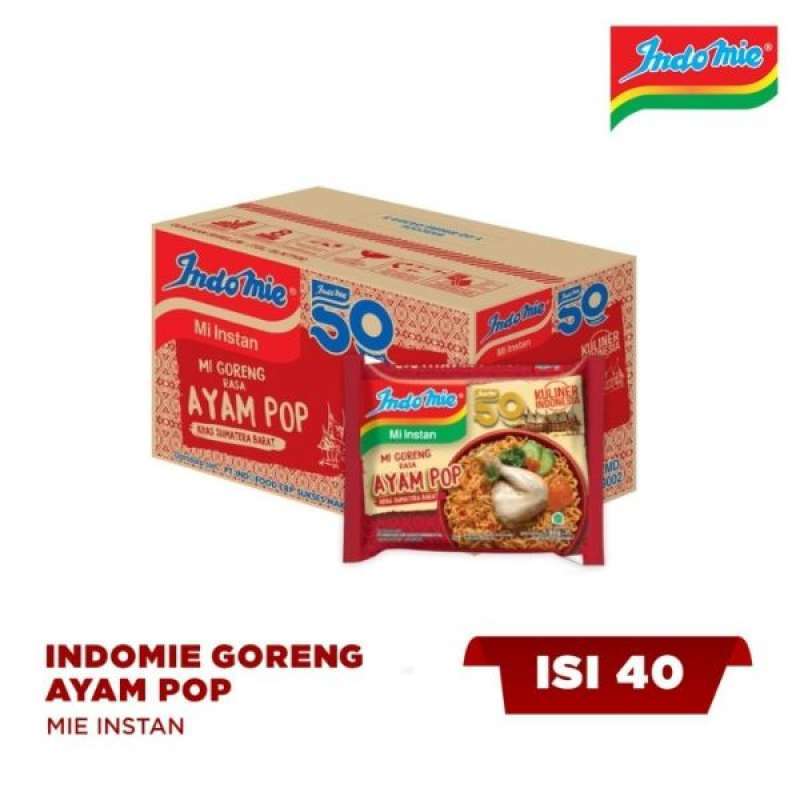Jual 1 ctn - Indomie Goreng Ayam Pop di Seller Indofood Official Store ...