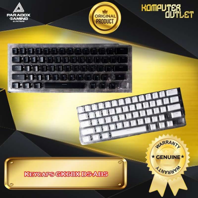 Jual Paradox Ghost Diy - Gk68x Abs Keycaps Hot Swap Keyboard Black ...