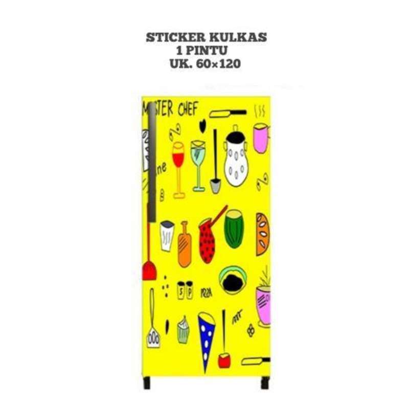 Promo Stiker kulkas/Lemari Es 1 pintu Motif WINEE Multiwarna (Produk ...