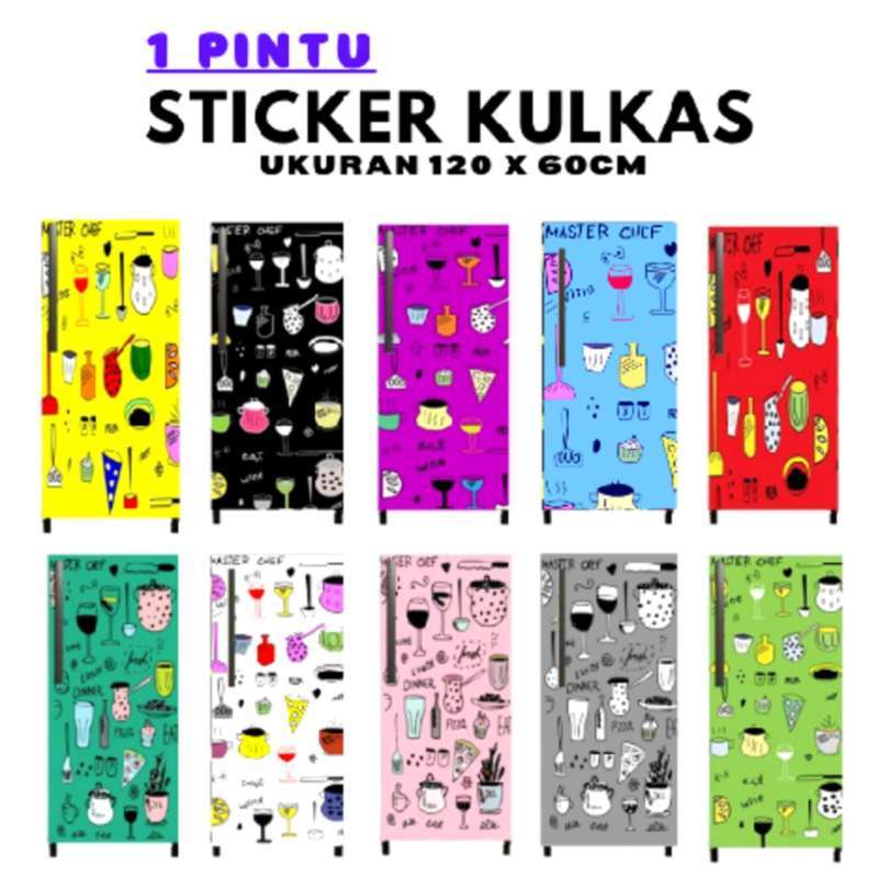Promo Stiker Kulkas/lemari Es 1 Pintu Motif Winee Multiwarna (produk ...