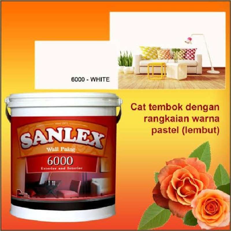 Jual Cat Tembok Sanlex 6000 Super White Galon 5kg Ready Bandung Di ...