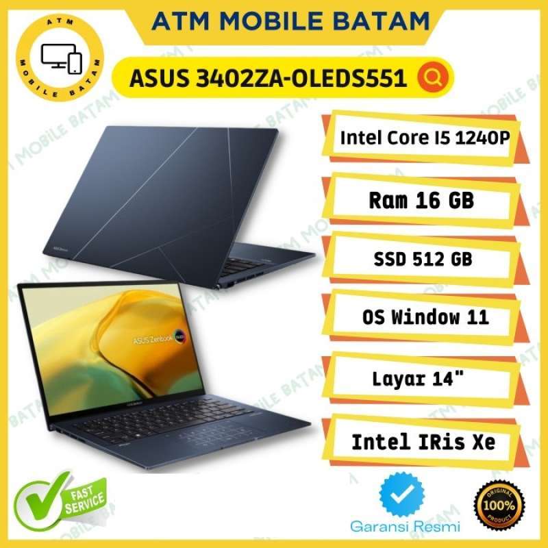 Jual Asus Zenbook 14 OLED UX3402ZA I5 1240P 16Gb 512 SSD Touch W11 OHS ...