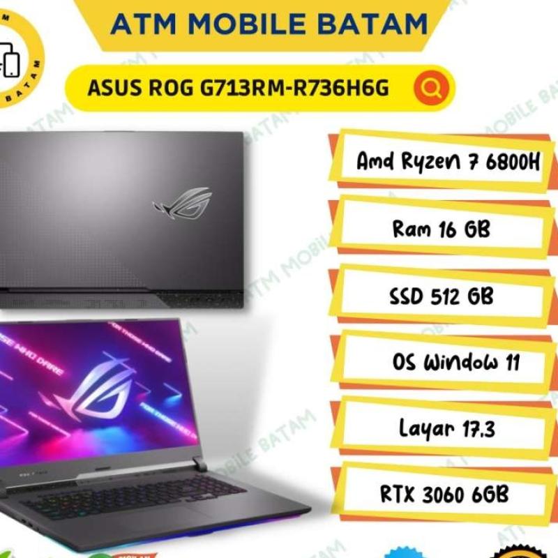 Jual Asus Rog Strix G17 G713rm | R7 6800h 16gb 512ssd Rtx3060 6gb W11 ...