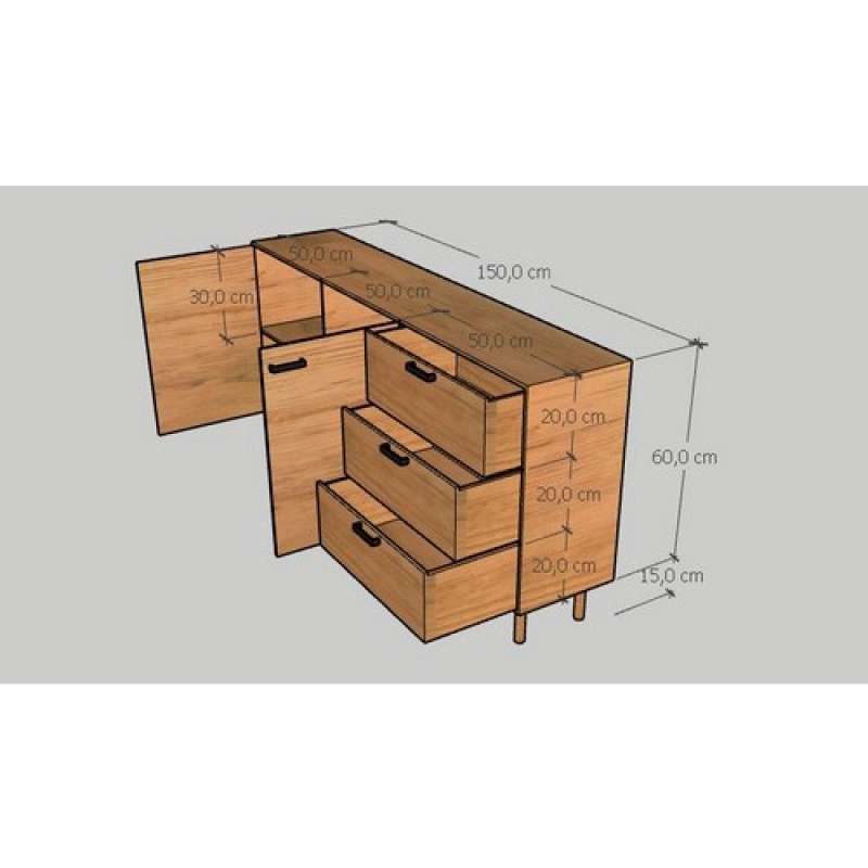 Promo Worldniture Fumio Lemari Kabinet Plywood Minimalis Modern Varian ...