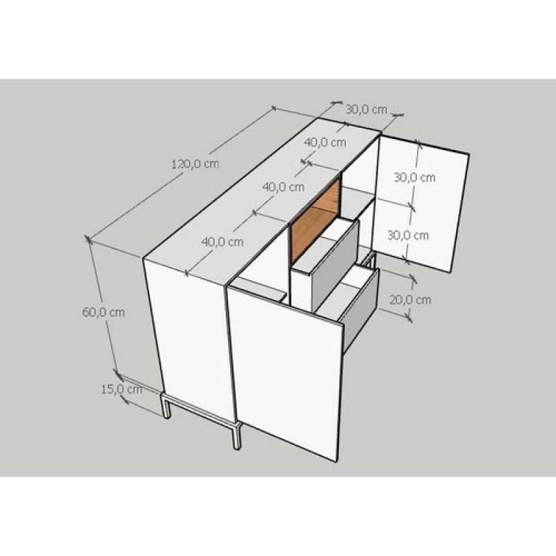 Promo Worldniture Kiwa Lemari Kabinet Plywood Minimalis Modern 2 Laci 2 ...