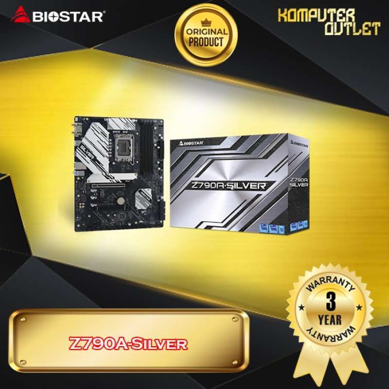 Jual Biostar Z790a Silver Ddr5 - Intel Motherboard Atx Lga 1700 Di ...