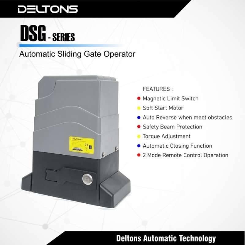 Promo AUTOMATIC SLIDING GATE DELTONS 800KG 1200KG 2000KG MESIN PAGAR ...