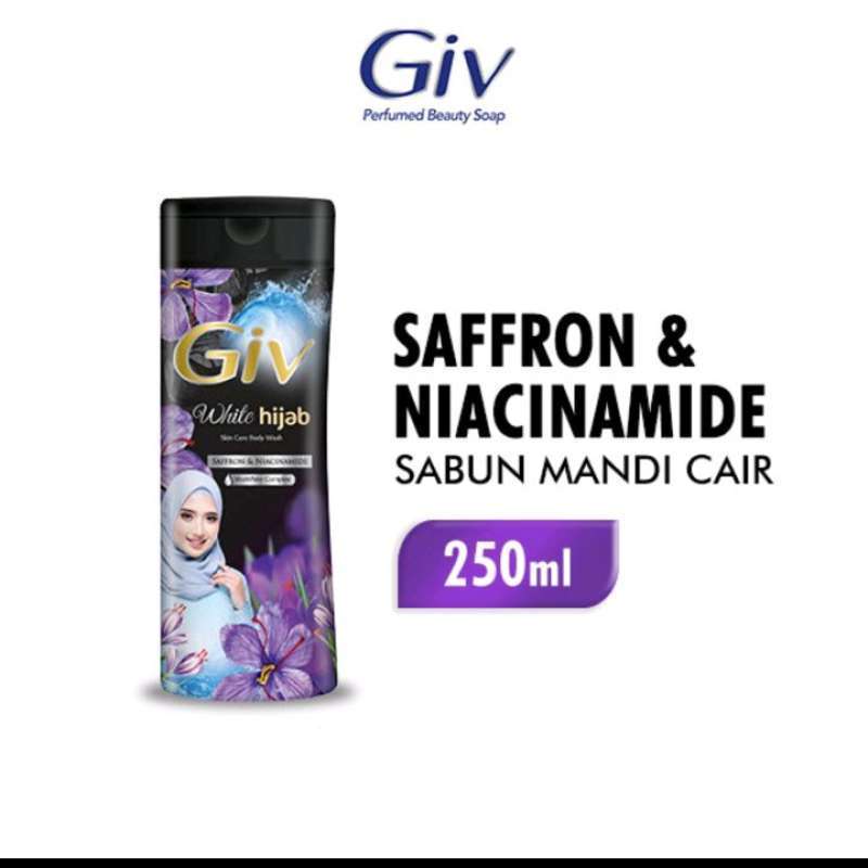 Jual Giv hijab Saffron & Niacinamide sabun mandi cair kemasan botol 250 ...